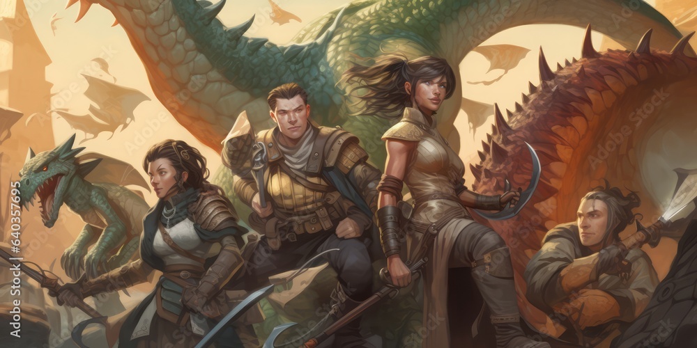 Fantasy Heroes Wielding Drawn Weapons in a Hyper-Realistic World ...