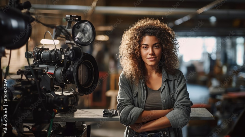 diversity and inclusivity photography woman working on film set Stock ...