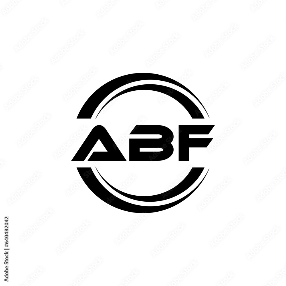 ABF letter logo design with white background in illustrator, vector ...