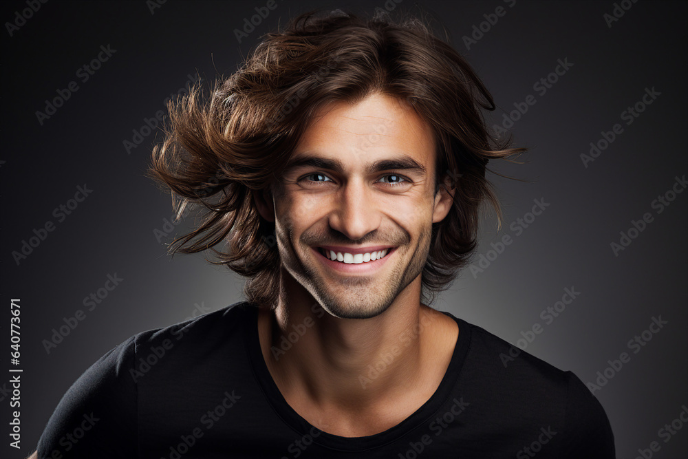 Generative ai collage photo of model man pop star with perfect ...