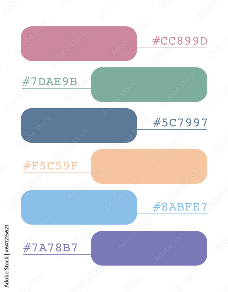 Festive color palette, light pastel colors catalog, color matching, RGB ...