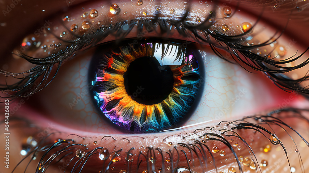Discover the mesmerizing details of an eye in vibrant HDR. Rich ...