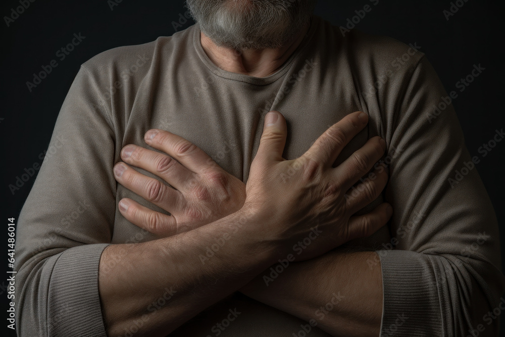 A person clasps their hands behind their back and gently lifts their ...