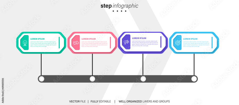 Organizational goals infographic chart design template set. Editable ...