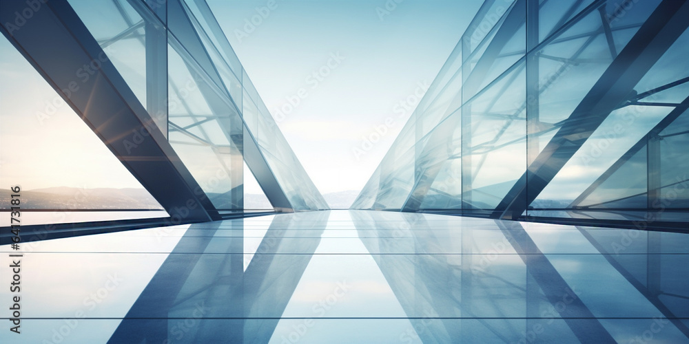 modern abstract glass architectural forms. Stock Photo | Adobe Stock