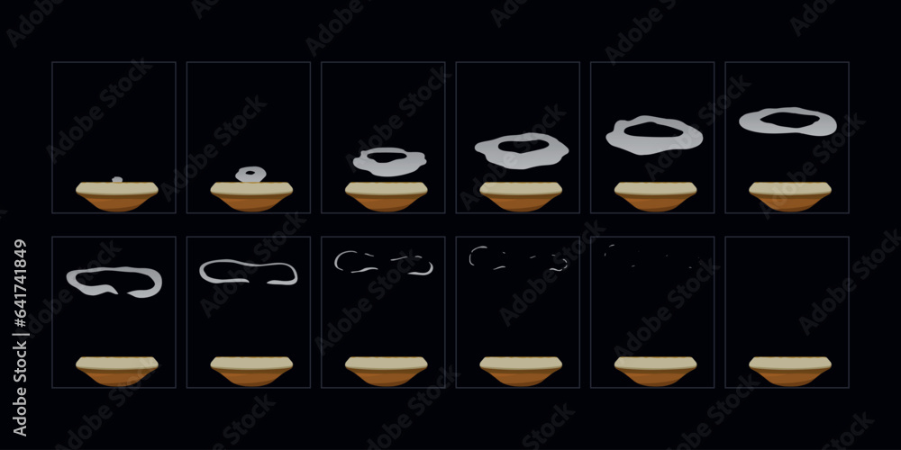 Smoke animation. 2d cartoon magic elixir smoke animated sprite sheet ...