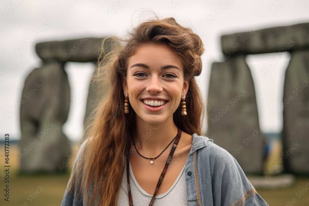 Headshot portrait photography of a cheerful girl in her 20s wearing a ...