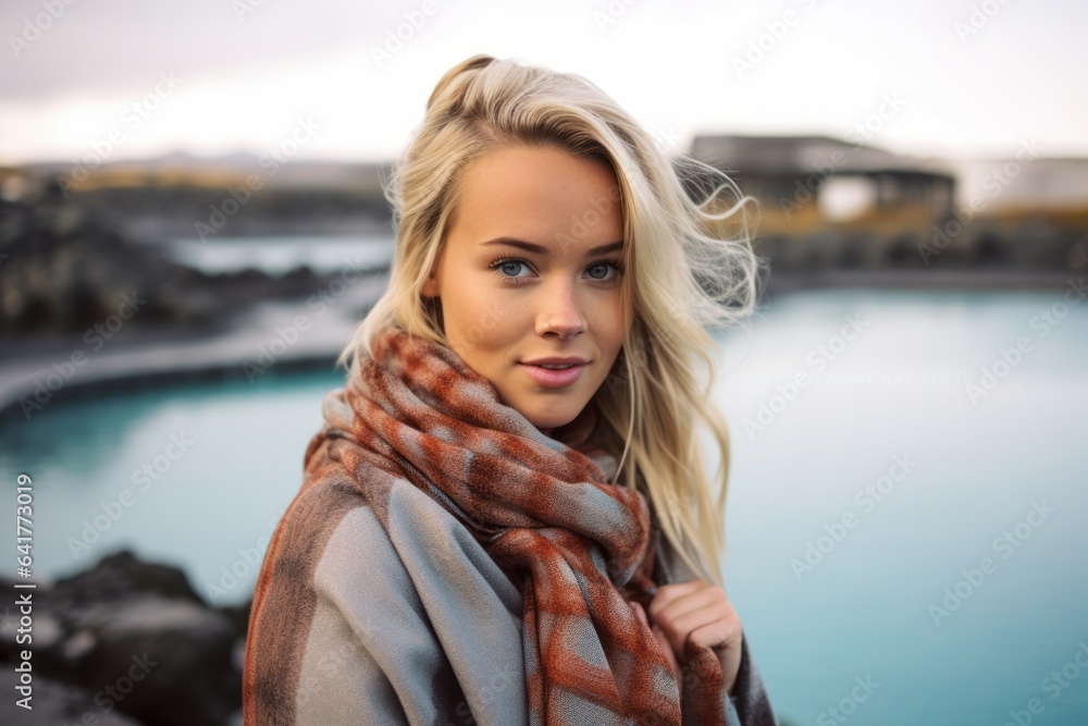 Lifestyle portrait photography of a glad girl in her 20s wearing a ...