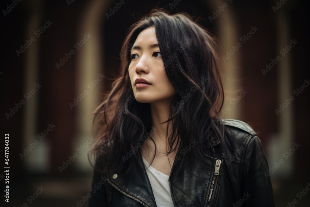 Headshot portrait photography of a merry girl in her 30s wearing a ...