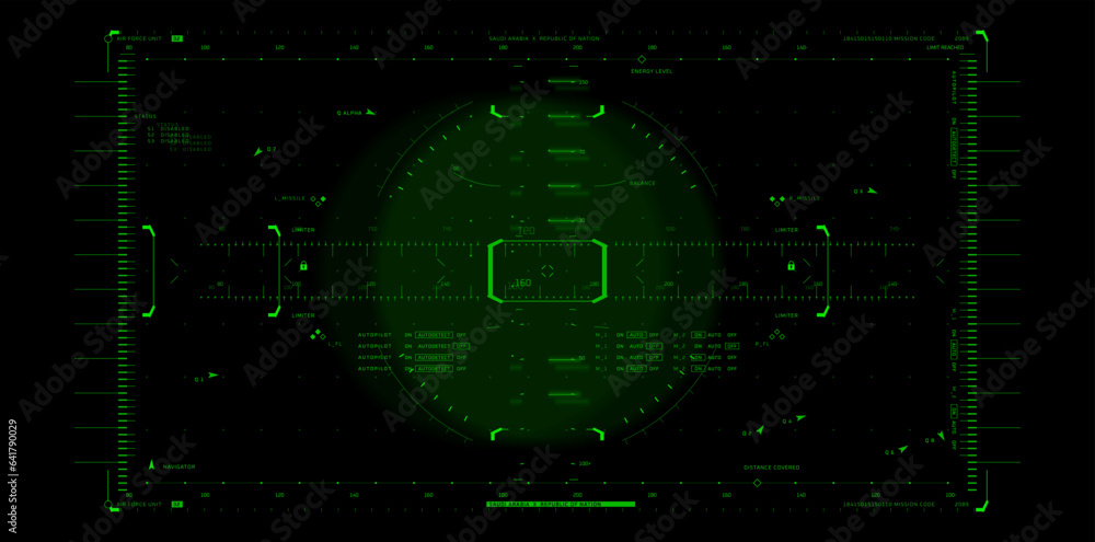 Green UI HUD design vector Stock Vector | Adobe Stock