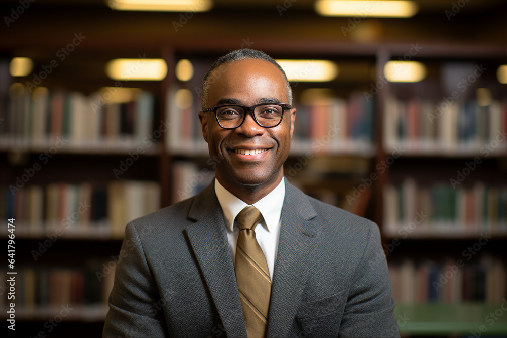 Generative AI photo of handsome happy man professional instructor ...