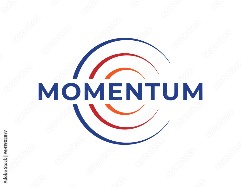 Simple Momentum Ripple Wave Logo Design Template Stock Vector | Adobe Stock