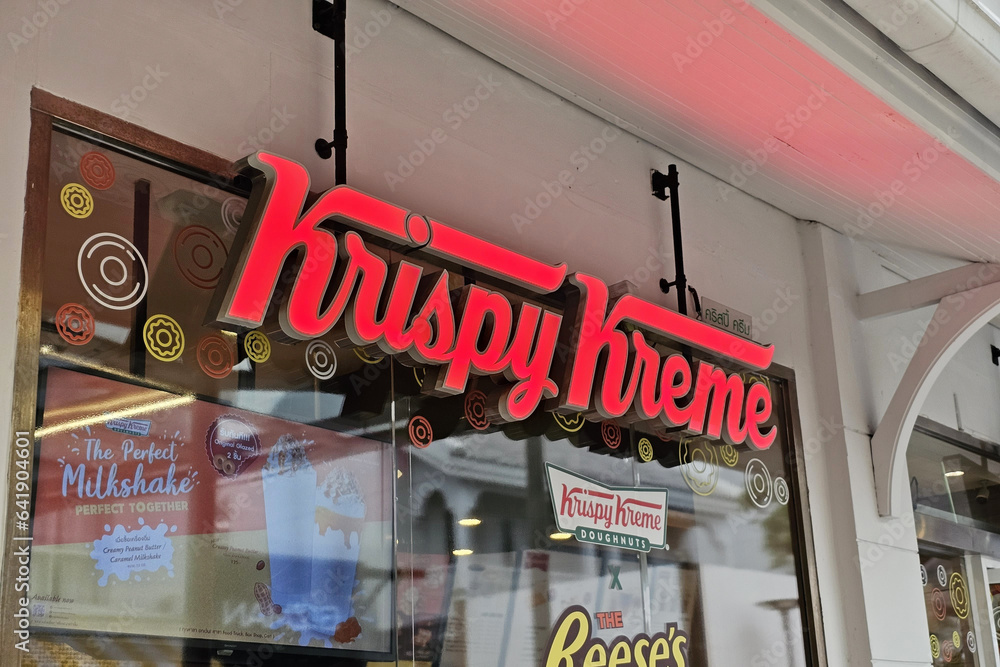 BANGKOK, THAILAND - AUGUST 31, 2023: Krispy Kreme Doughnuts Sign ...