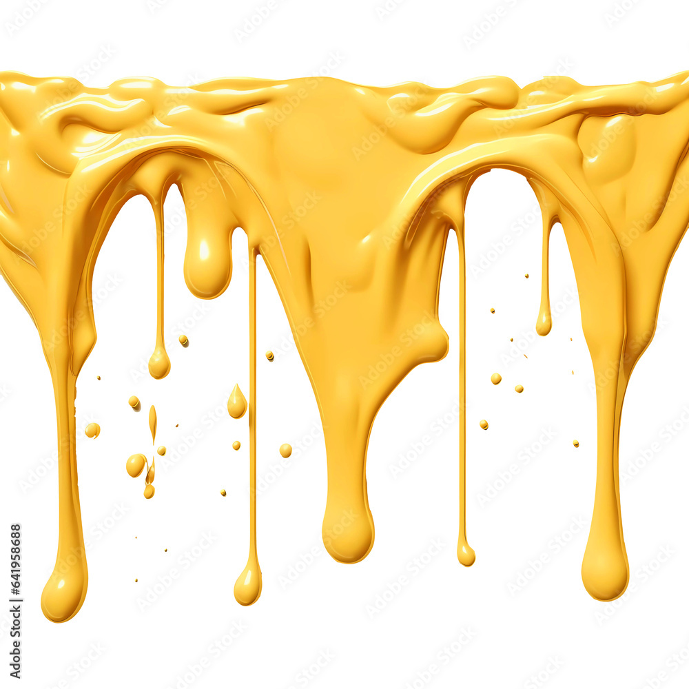 Melted cheese border on transparent background. Generative ai design ...