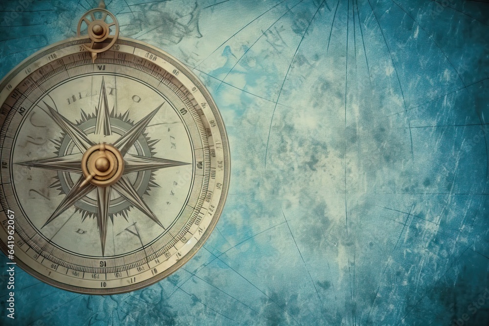 bygone art map charred ancient canvas nautical business compass ...