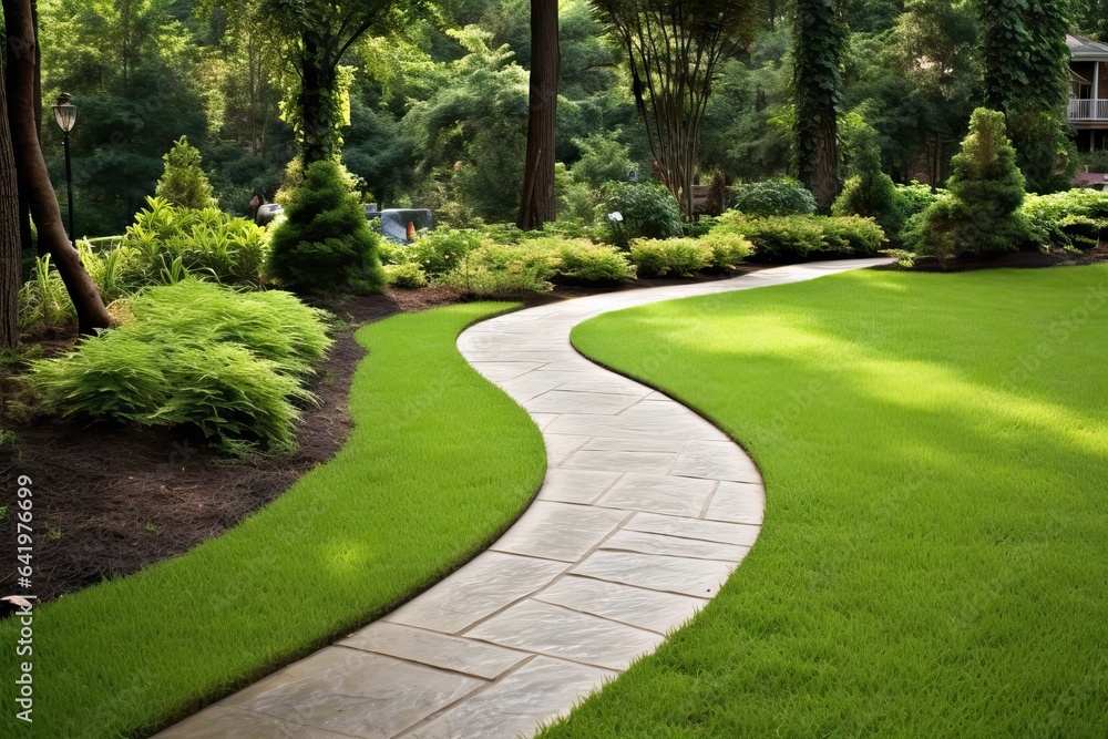 green curved landscape ground turf ground architecture grass ...