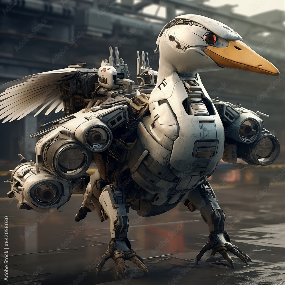 duck, robot, warrior, science fiction, advanced technology, advanced ...