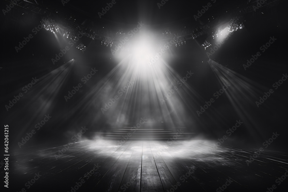 Artistic performances stage light background with spotlight illuminated ...