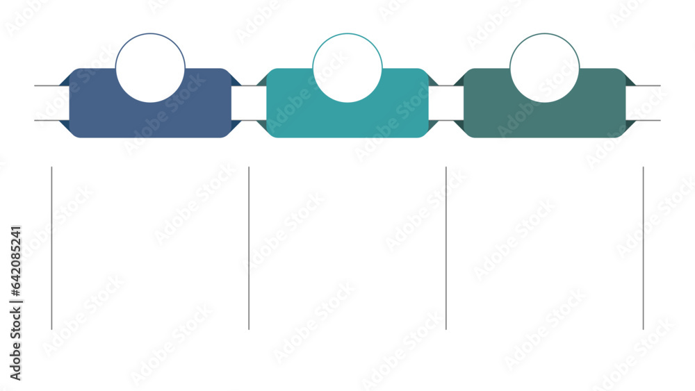 Blank company process chart infographic template as vector with 3 ...