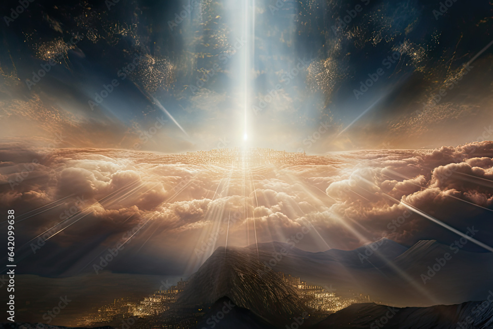 God light in heaven symbolizing divine presence, truth, spiritual ...