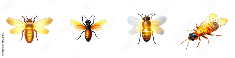 Firefly clipart collection, vector, icons isolated on transparent ...