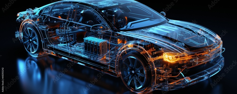 X-ray of the car and chassis. Stock Photo | Adobe Stock