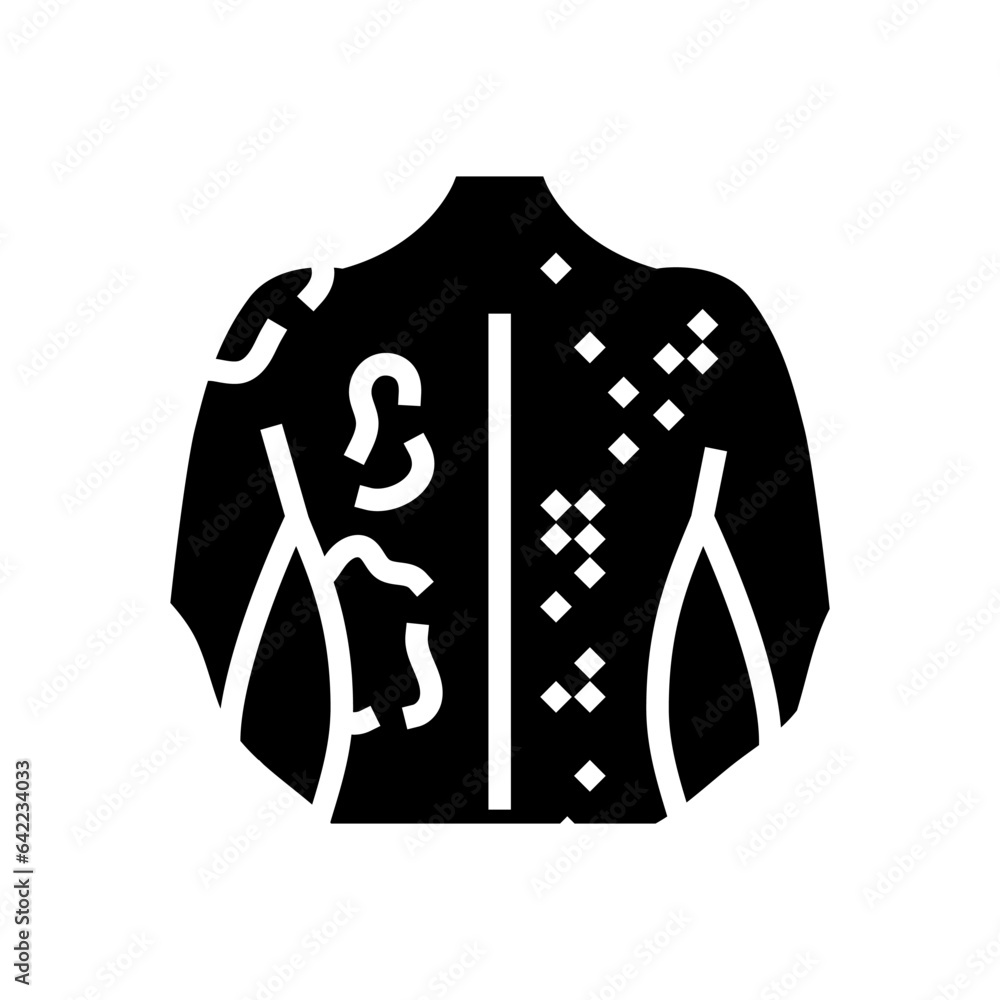 rash skin lesions disease symptom glyph icon vector. rash skin lesions ...