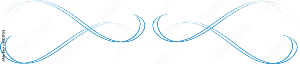 Digital png illustration of blue curvilinear lines on transparent ...