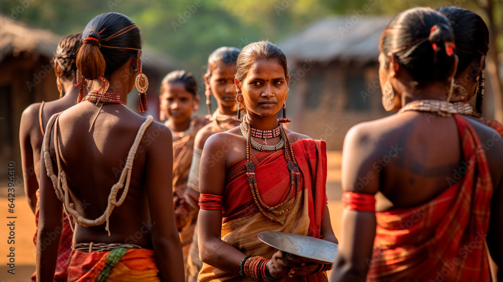 women at traditional tribe tribe of the tribe tribe in tribe village ...