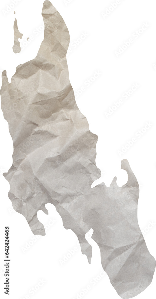 zanzibar island map paper texture cut out on transparent background ...