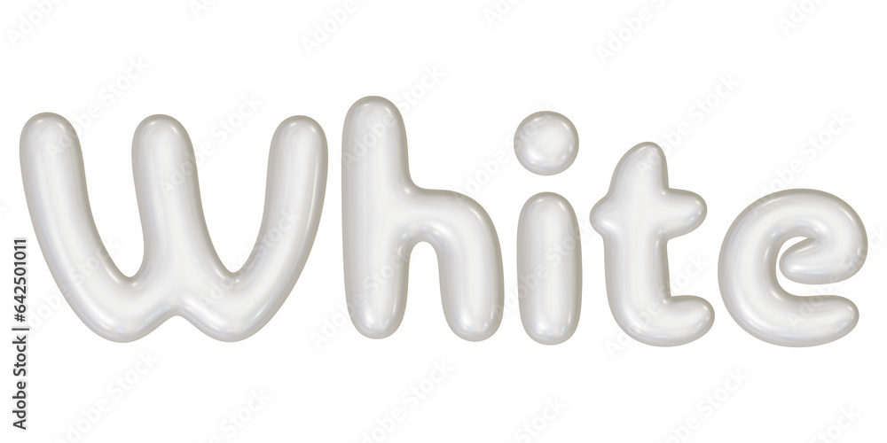 White text in 3d rendering isolated on transparent background for color ...