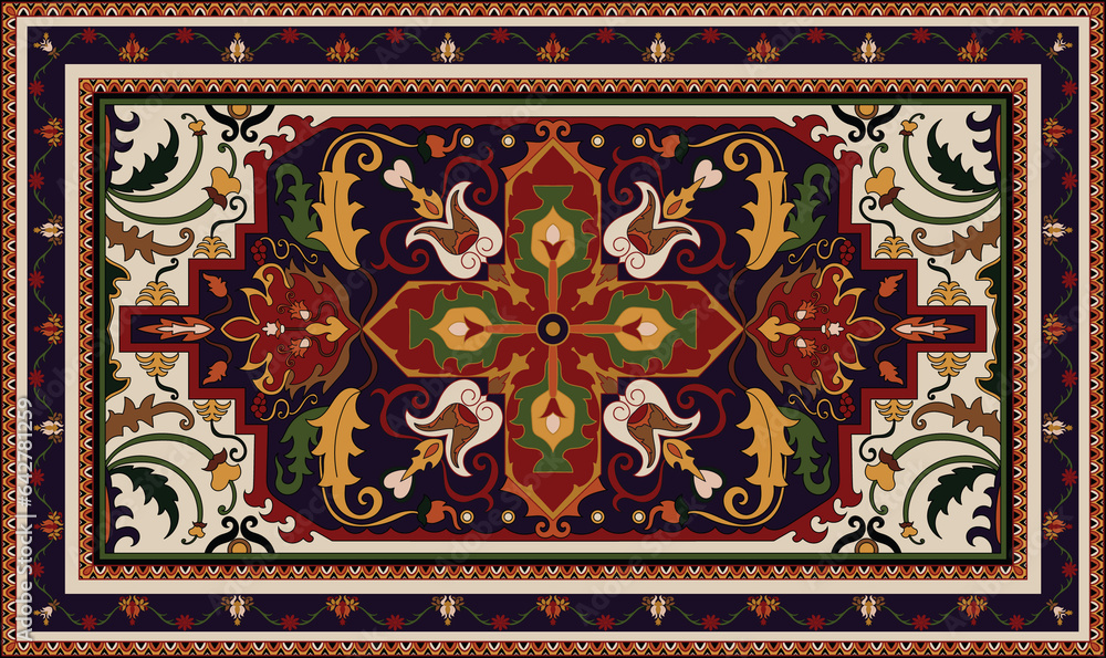 Carpet pattern Persian. Geometric ethnic oriental seamless pattern ...