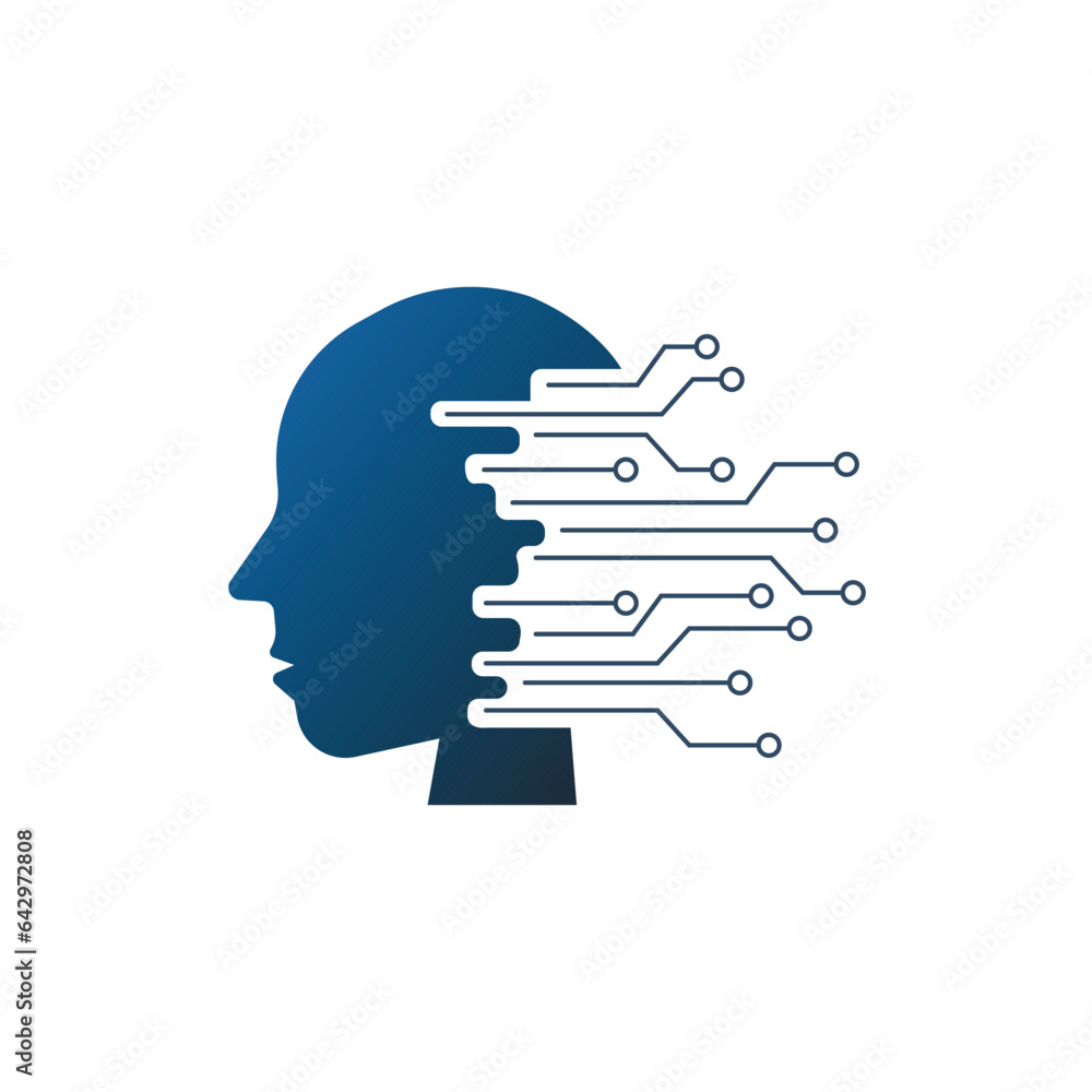 AI Artificial Inteligence Icon, logo, Generative AI, Future Technology ...