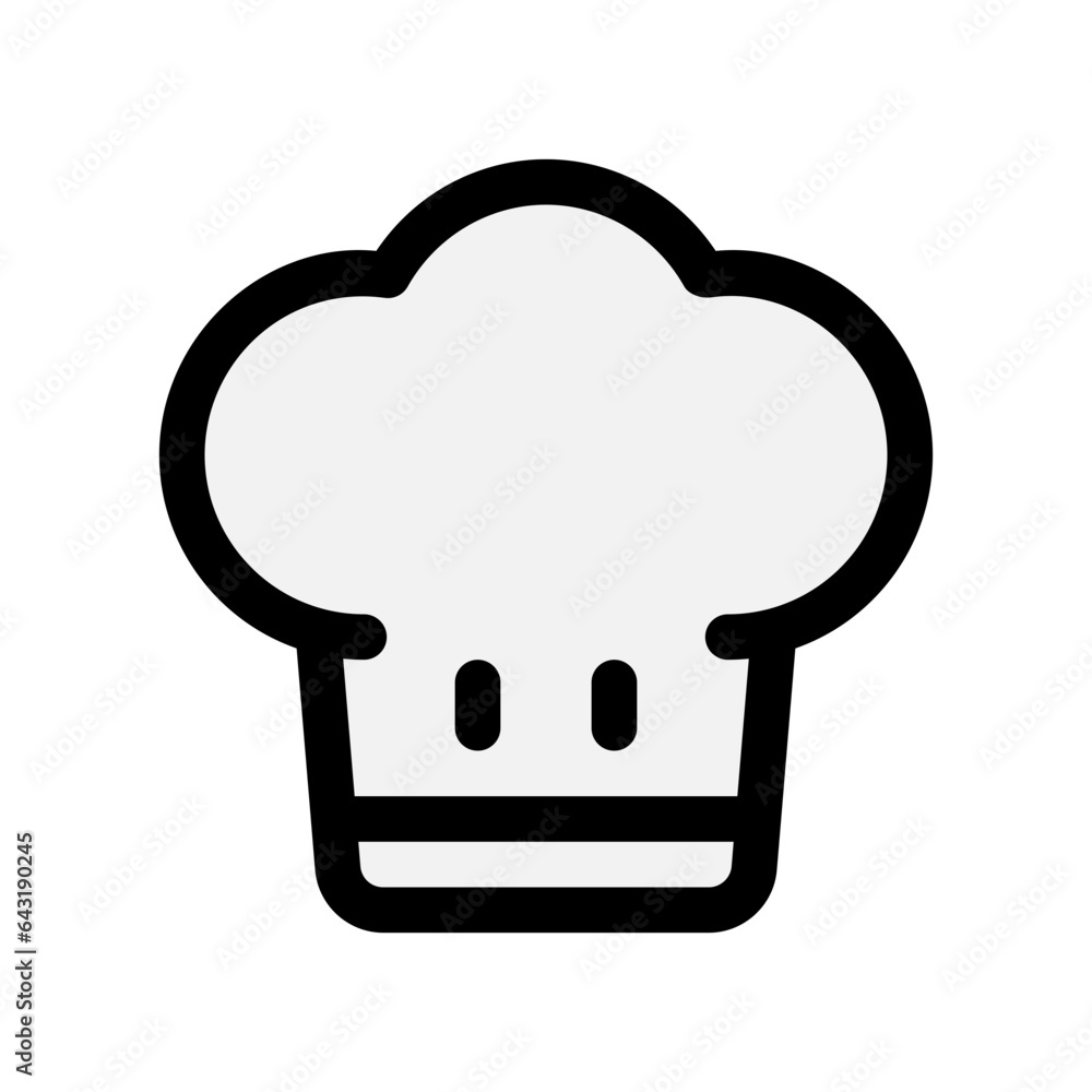 Editable chef's hat vector icon. Food, restaurant. Part of a big icon ...