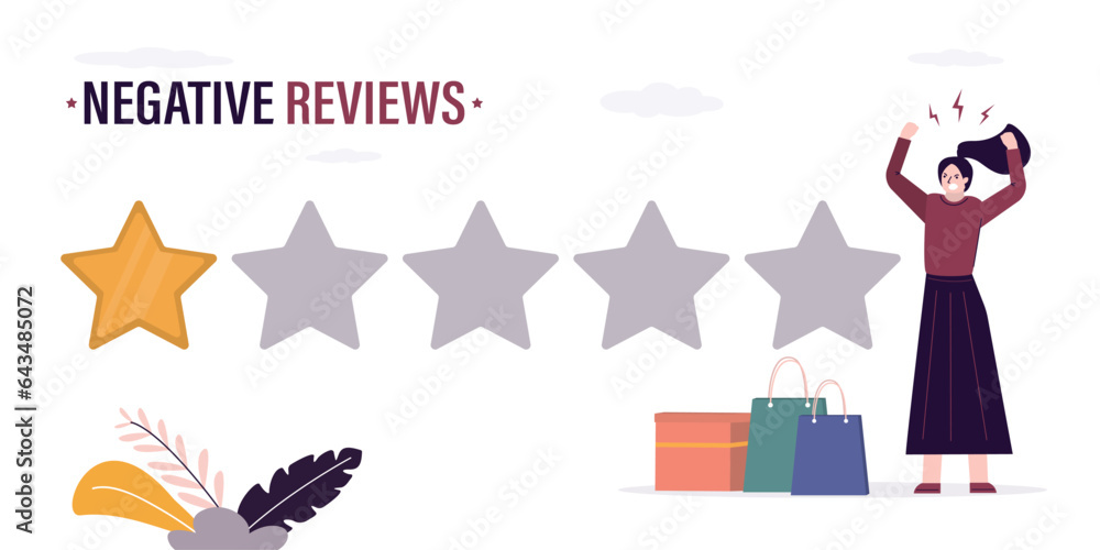 Bad customer review. Client satisfaction, only one star rank. Low ...