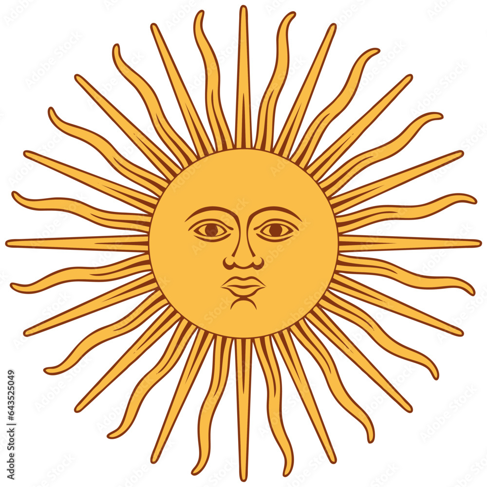 Inti sun of may. Inca sun God. National Emblem of Argentina png ...