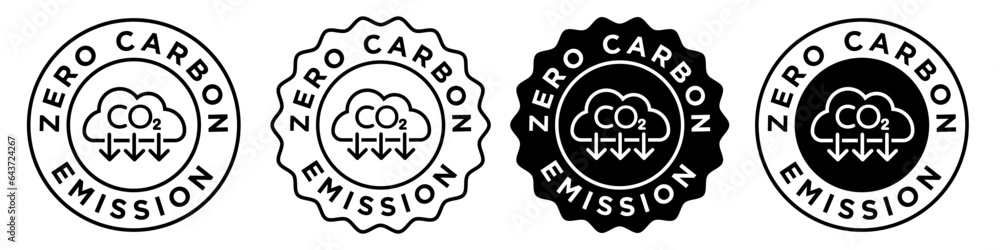 zero Carbon emission icon. No co2 emission symbol. Environment safe ...