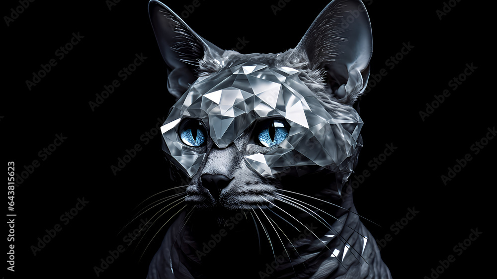 Diamond Structure of Cat Stock Photo | Adobe Stock