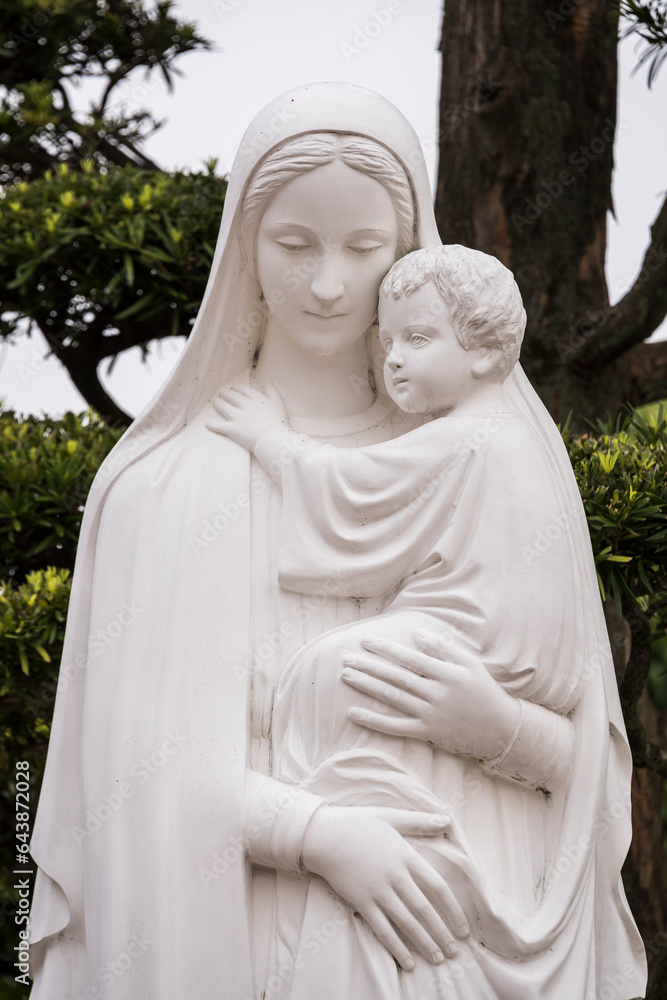 Statue of the Virgin Mary at Urakami Catholic Church (Urakami Tenshudo ...