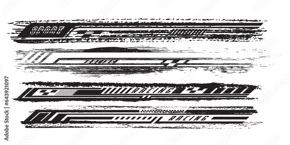 Sport car decal stripes. Speed lines, racing tuning strips and car ...