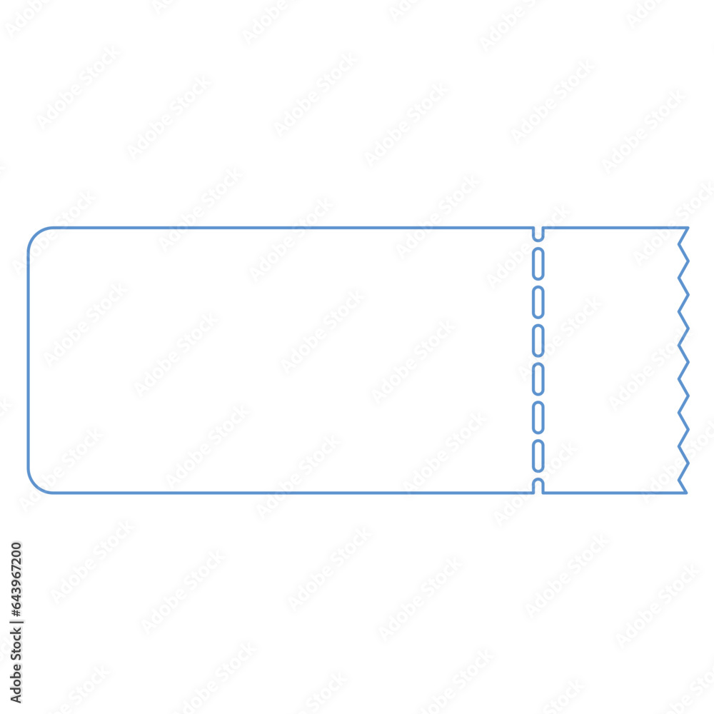 Ticket shape outline illustration Stock Vector | Adobe Stock