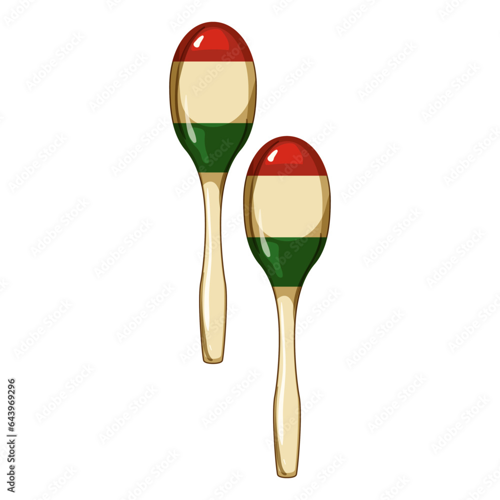 logo maracas cartoon. rumba skull, salsa crossed, mariachi color logo ...