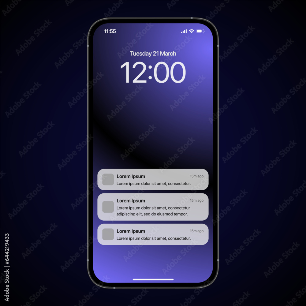 iPhone Notification Bubble. Notification Bubble Template, Notification ...