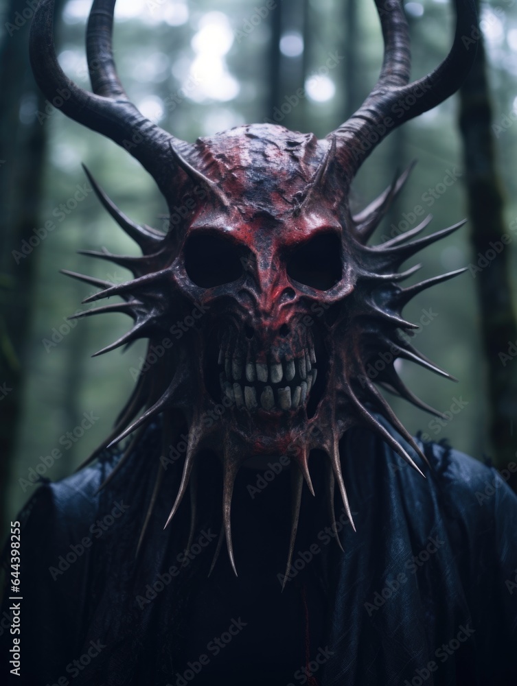 Masked Enigma: Cult Members in the Woods - Halloween, Masks, Creepy ...
