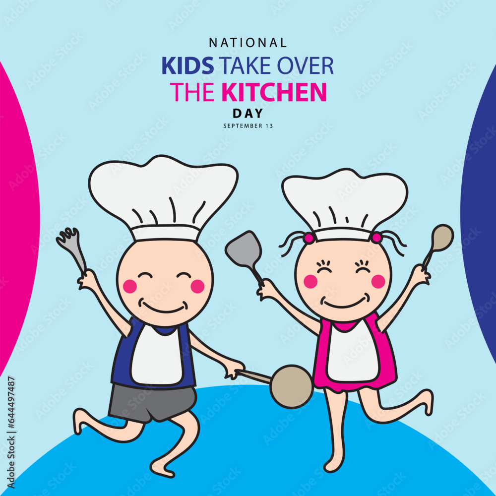 Image vectorielle Stock National Kids Take Over The Kitchen Day on ...
