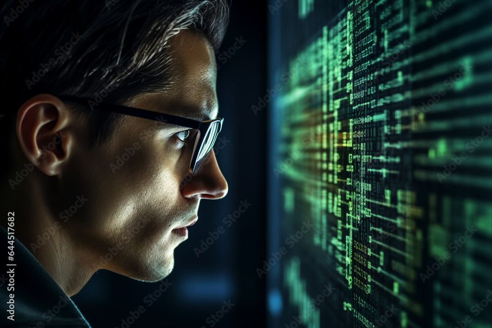 Generative ai collage picture image of professional it specialist ...