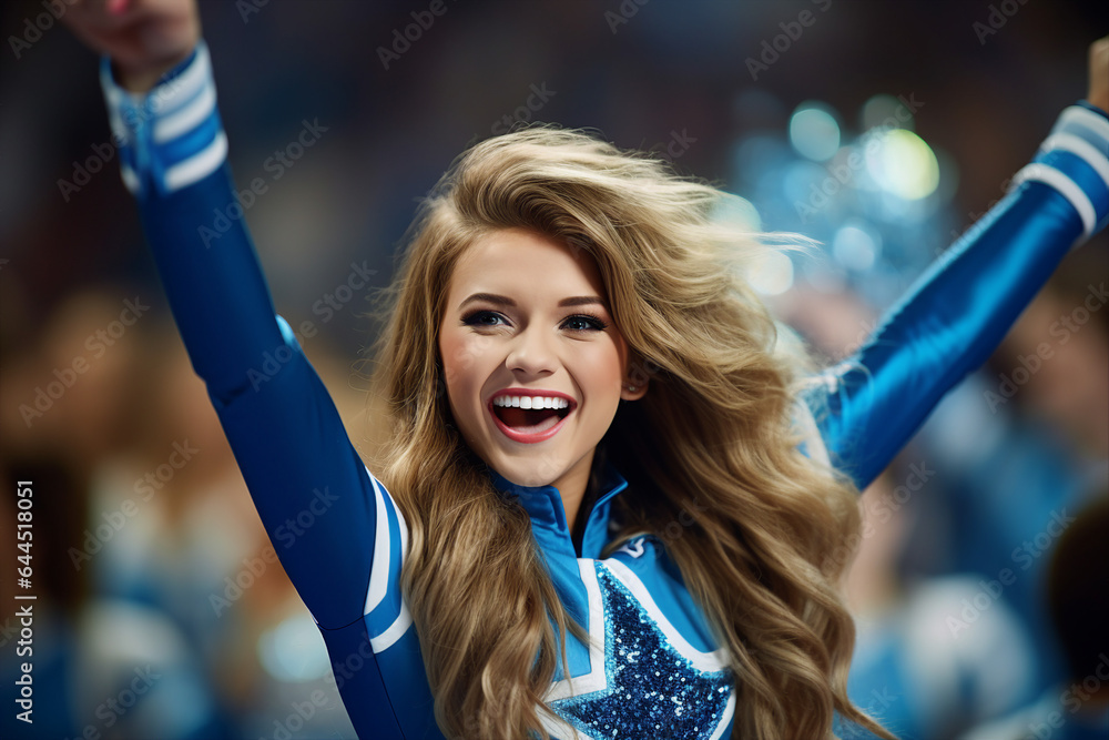 Girls from the cheerleading team emotionally support the team and ...