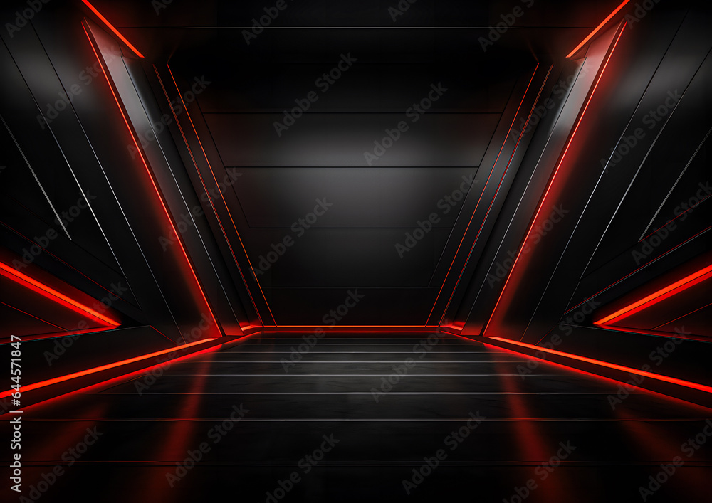 Modern Futuristic Red Neon Lights Background Stock Photo | Adobe Stock