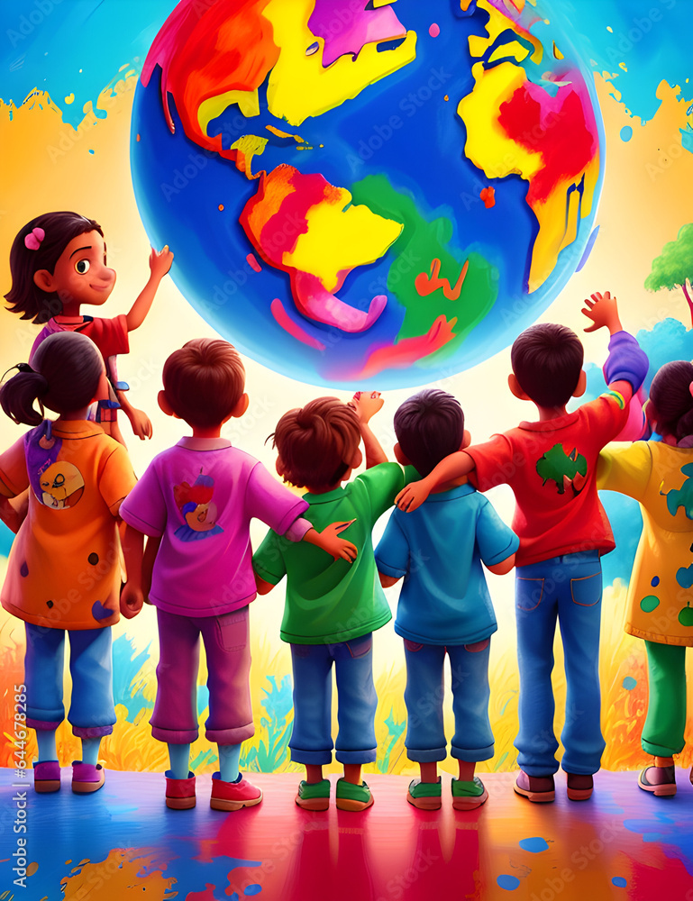 "Global Unity: A diverse group celebrates World Citizen Day, embodying ...