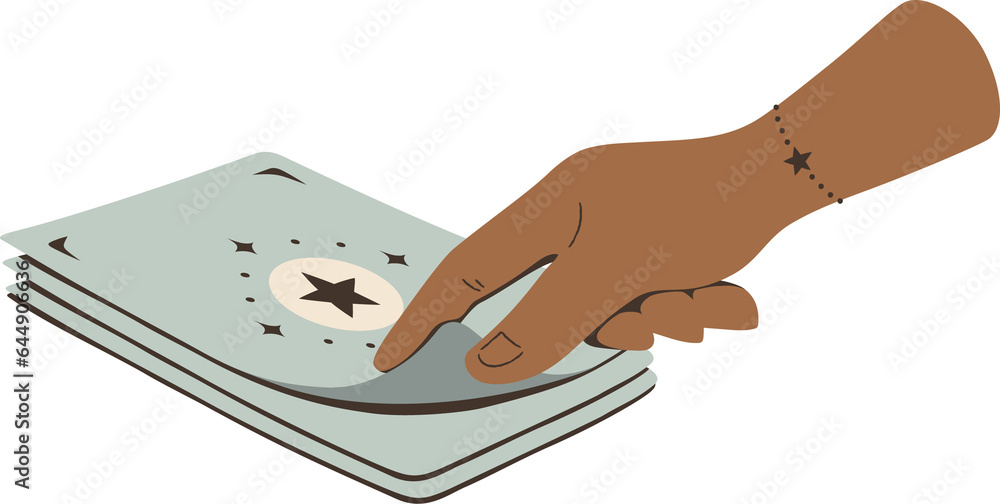 flipping tarot card from stacked card deck, png transparent background ...